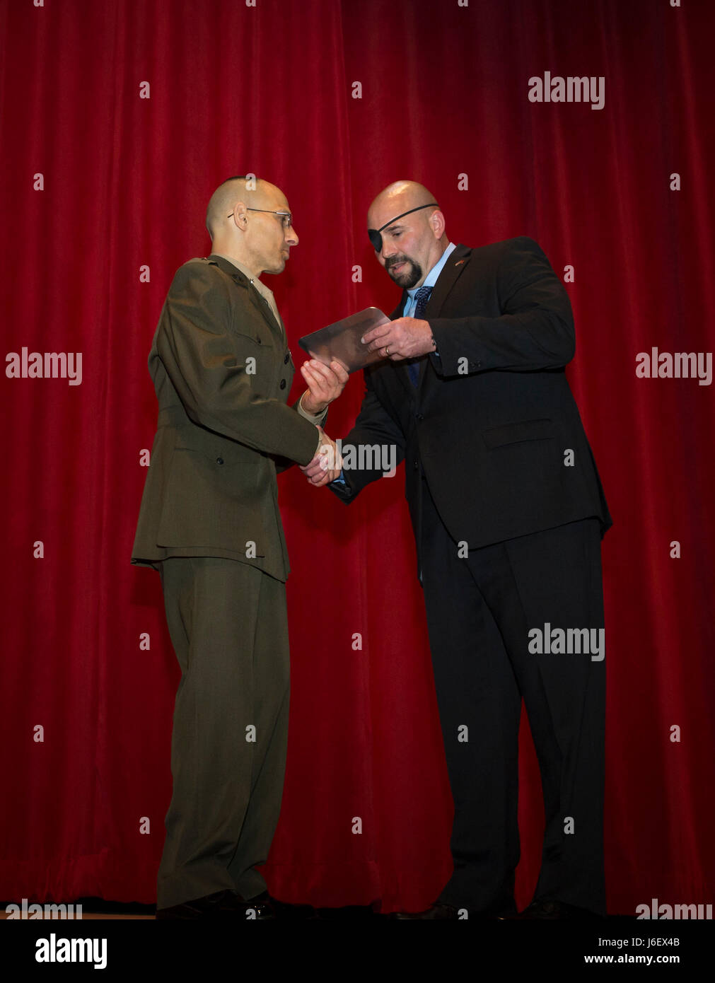 U.S. Marine Corps Brig. Gen. Thomas A. Gorry, left, president, Marine ...