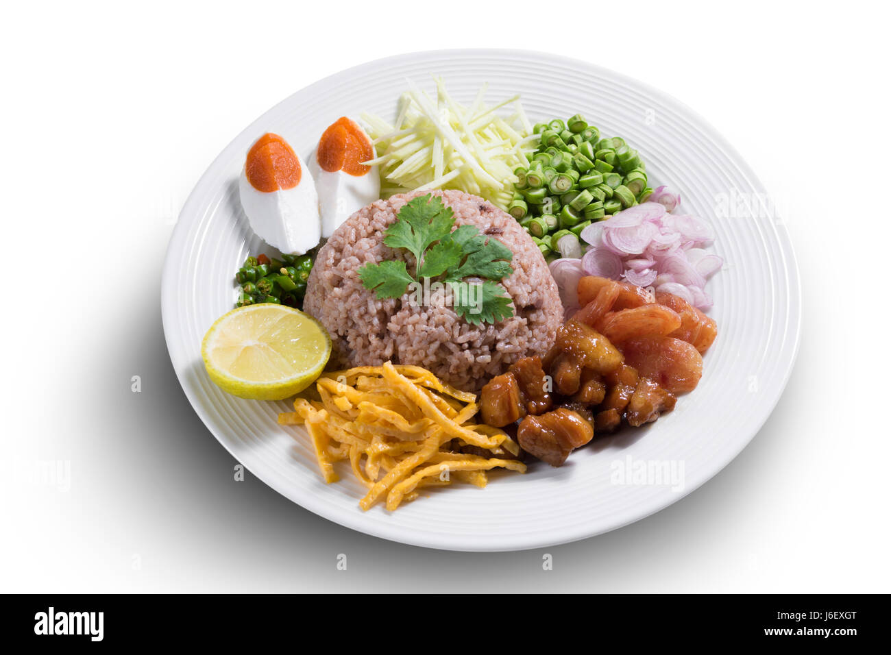Thai food shrimp paste fried rice, Khao Kluk Kapi Stock Photo - Alamy