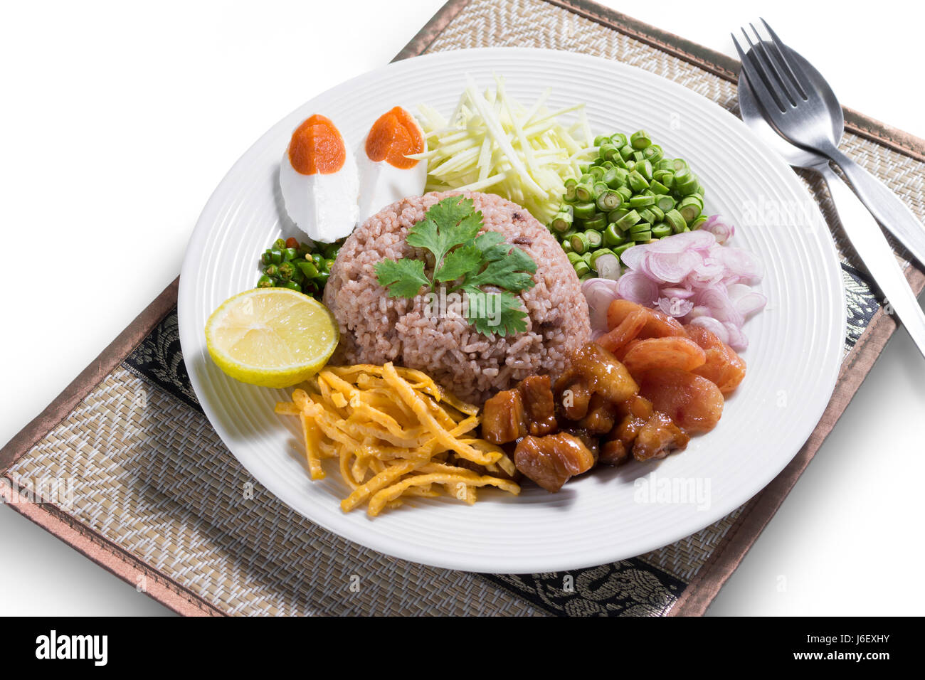 Thai food shrimp paste fried rice, Khao Kluk Kapi Stock Photo - Alamy