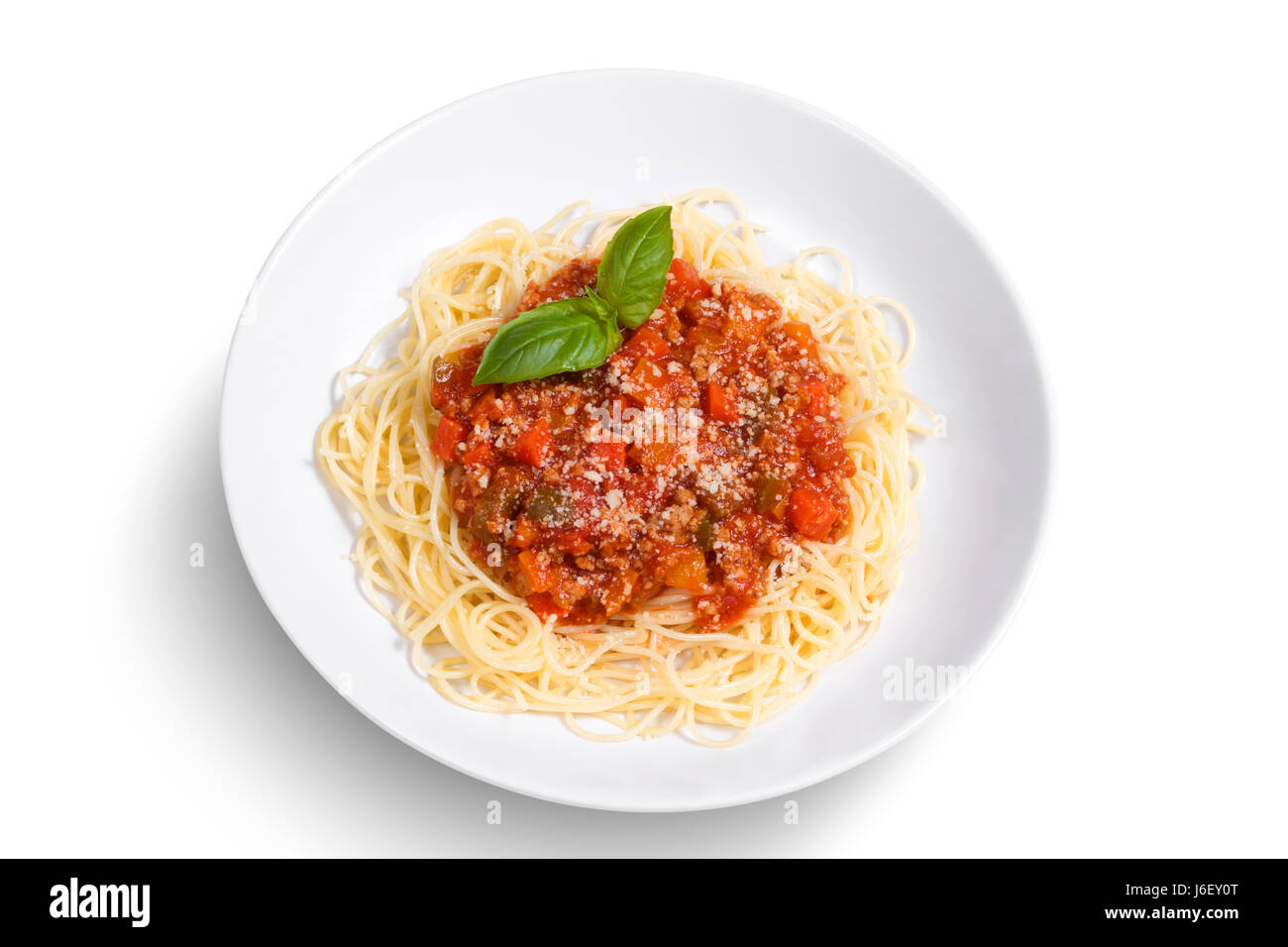 Spaghetti on isolated white background Stock Photo - Alamy