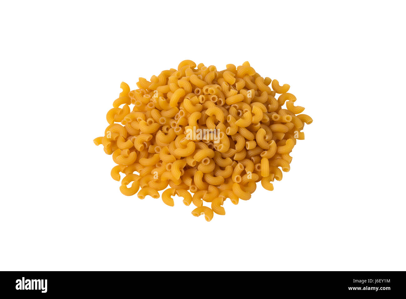 Macaroni noodle on isolated white background Stock Photo - Alamy