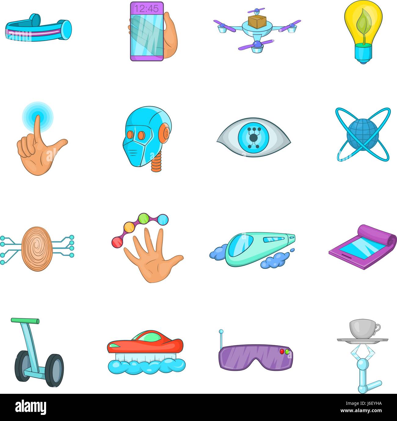 New technologies icons set, cartoon style Stock Vector Image & Art - Alamy
