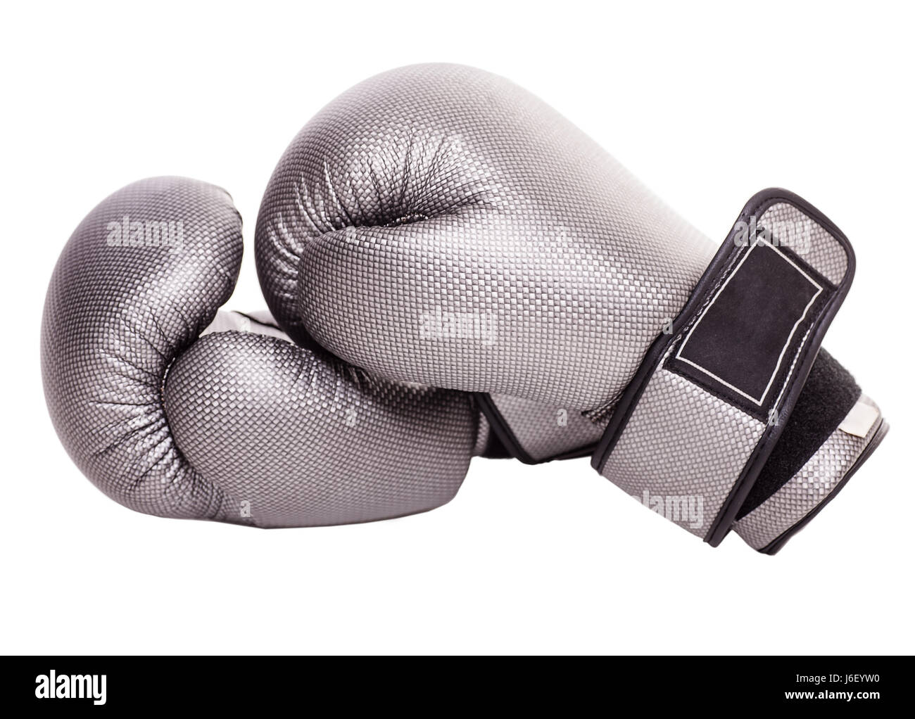 Grey boxing gloves isolated on white background Stock Photo - Alamy