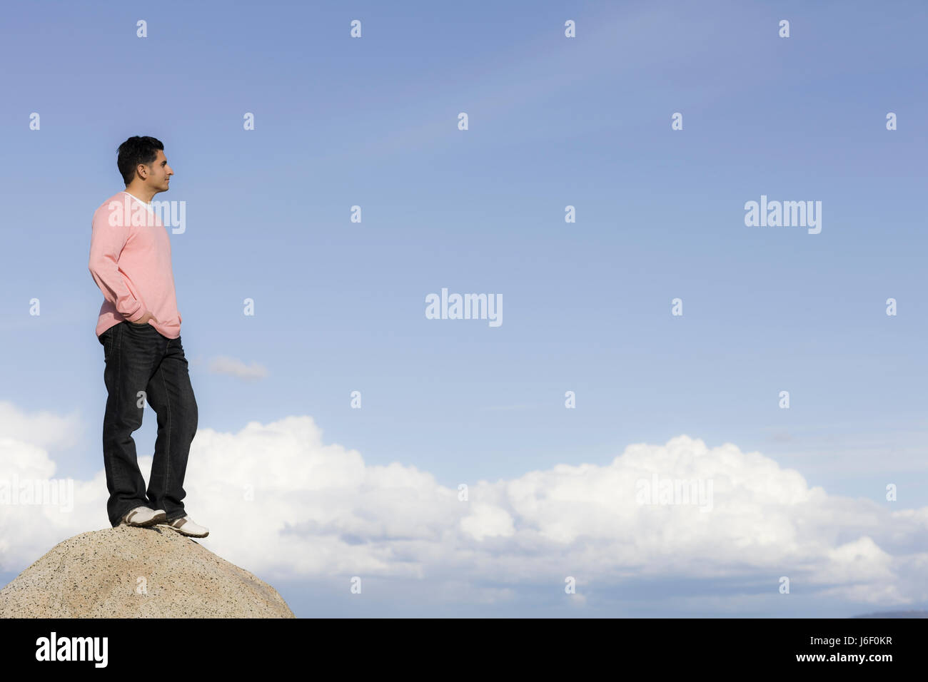 Alone horizontal person joyful scenery hi-res stock photography and ...