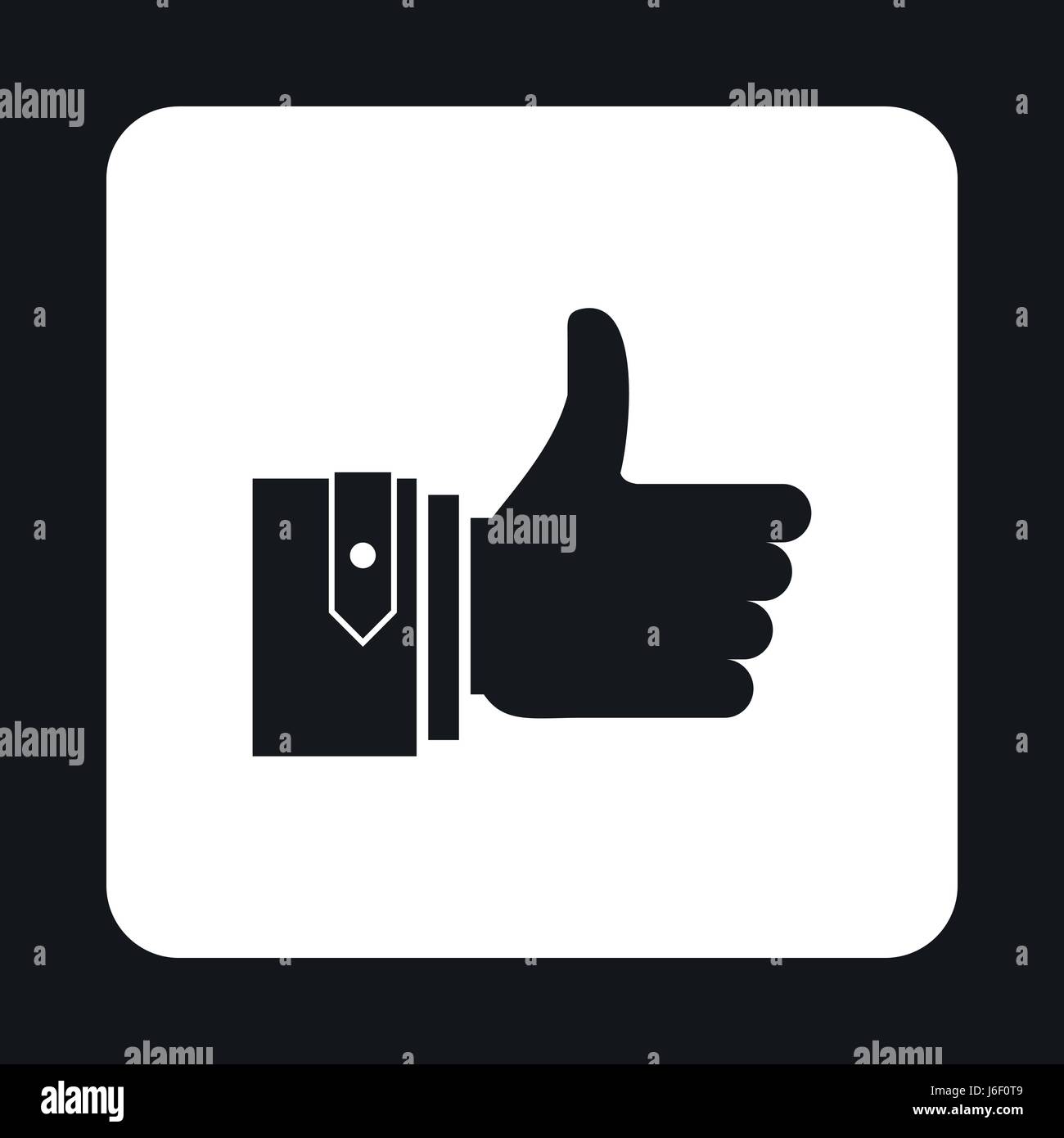 Thumb up gesture icon, simple style Stock Vector Image & Art - Alamy