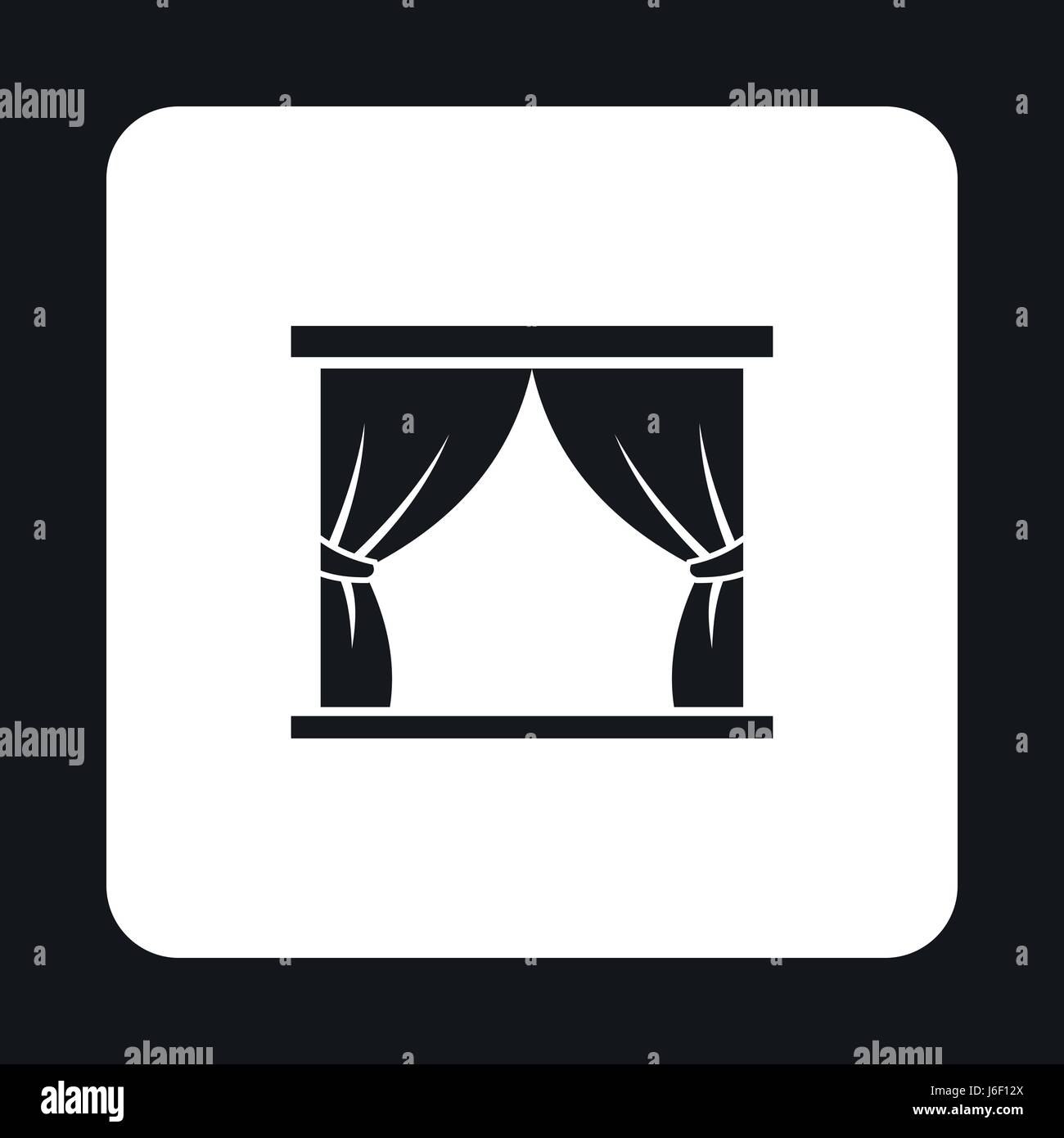 Stage curtains icon, simple style Stock Vector Image & Art - Alamy