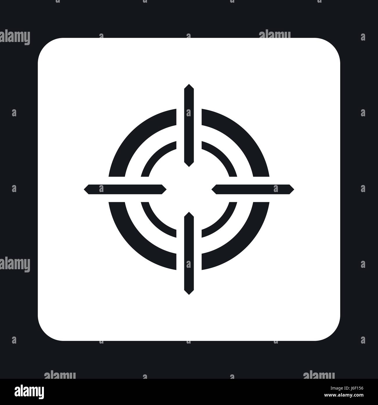 Crosshair reticle icon simple hi-res stock photography and images - Alamy