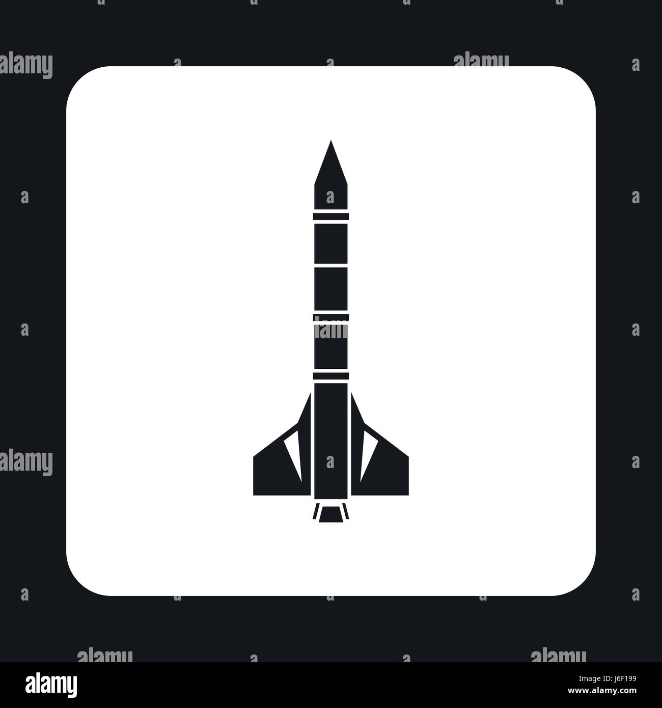 Missile rocket icon, simple style Stock Vector Image & Art - Alamy