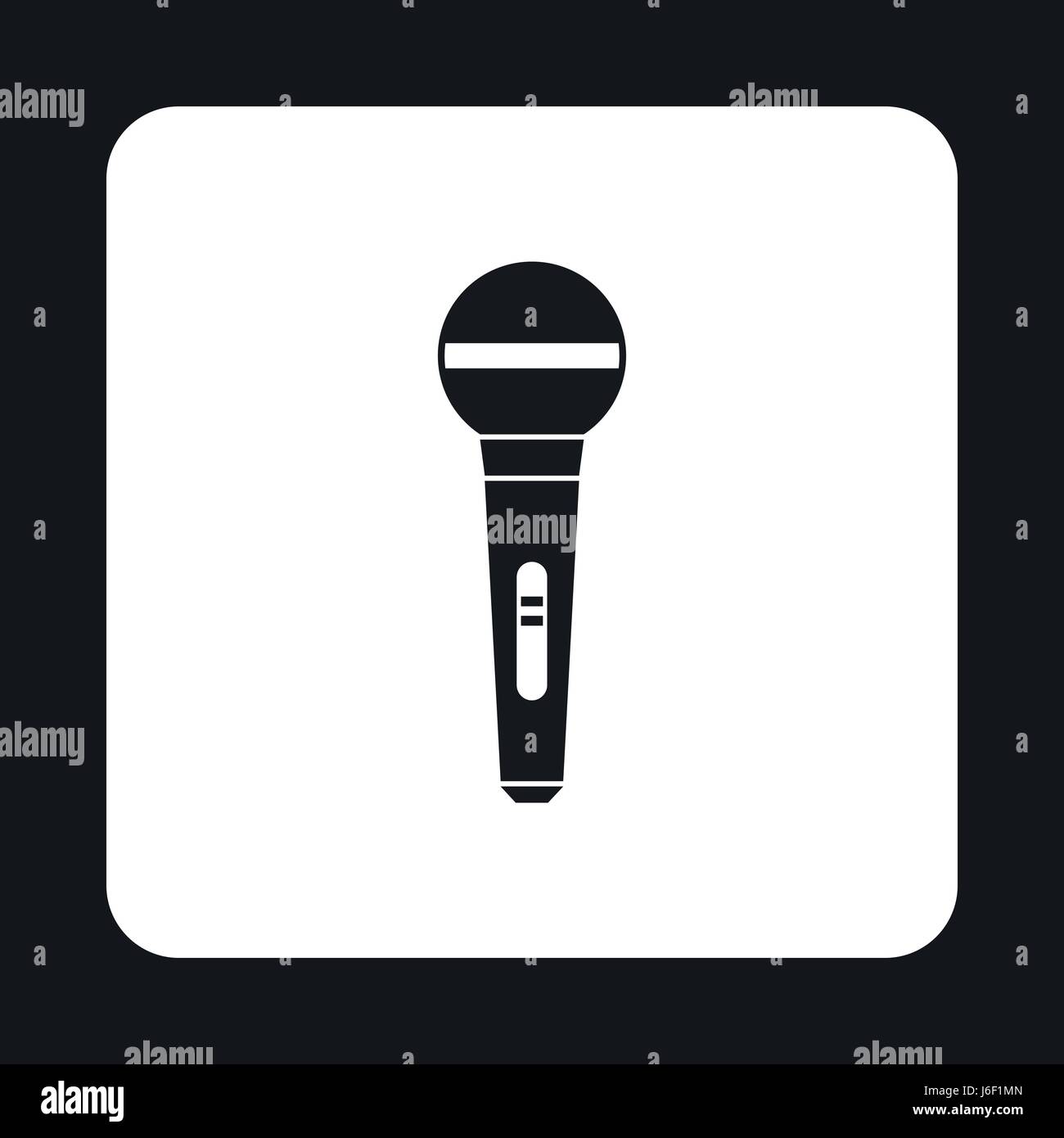 Microphone icon in simple style Stock Vector Image & Art - Alamy