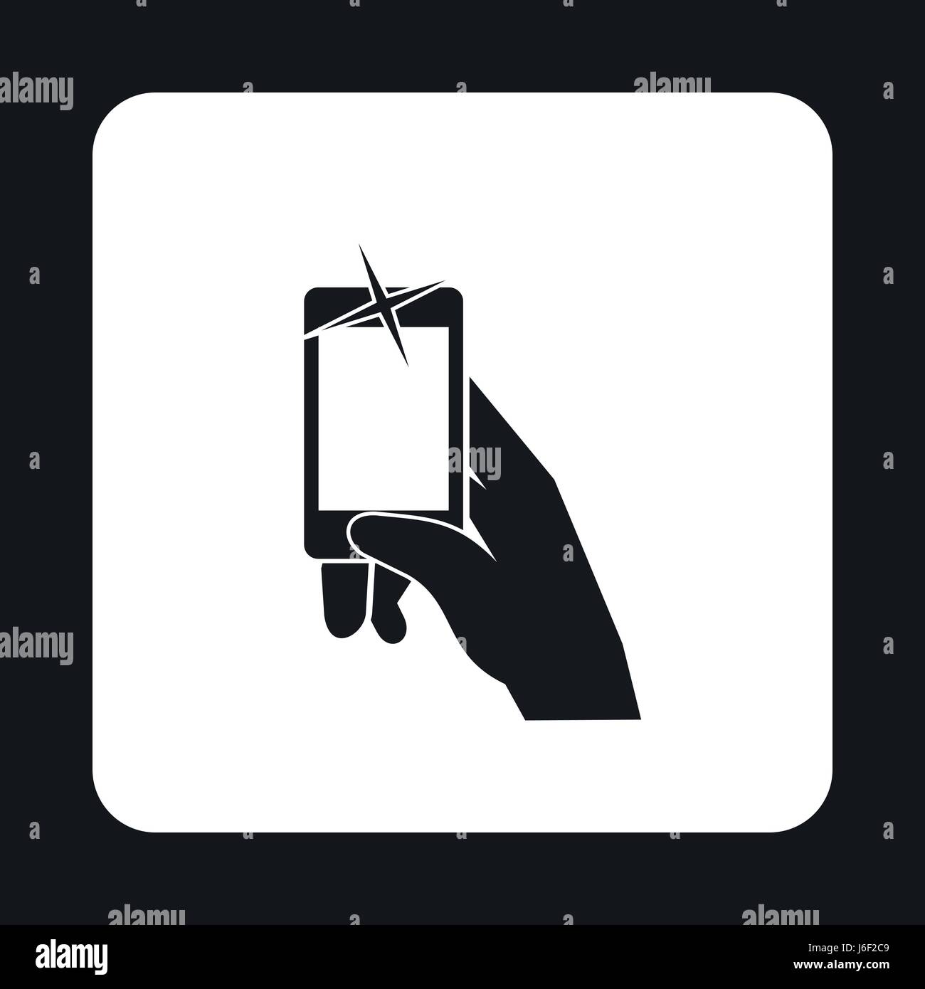 Hand holding smartphone icon, simple style Stock Vector Image & Art - Alamy
