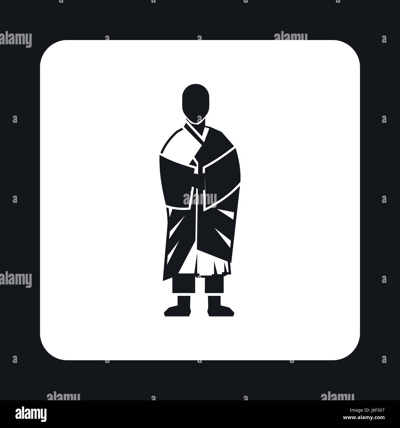 Monk icon, simple style Stock Vector Image & Art - Alamy