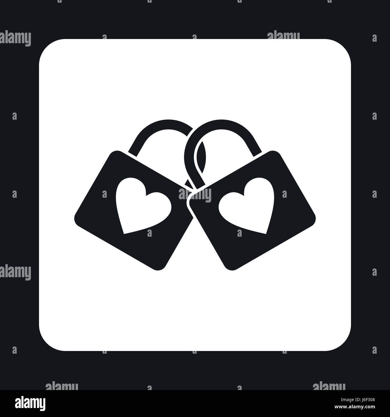 Two locks of lovers icon, simple style Stock Vector Image & Art - Alamy