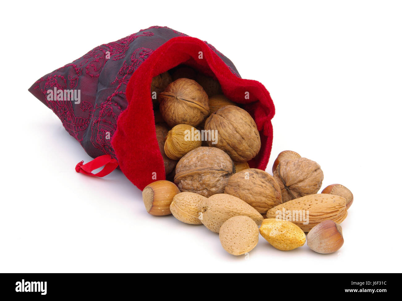nuts in sack - nuts in sack 03 Stock Photo - Alamy
