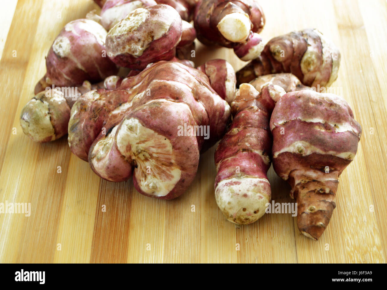 White background is sweet potato, Jerusalem, Jerusalem artichoke ...