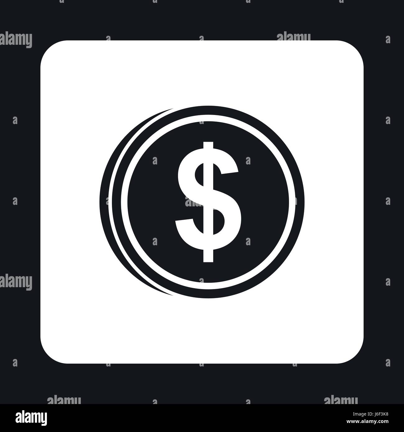 Coin dollar icon, simple style Stock Vector Image & Art - Alamy
