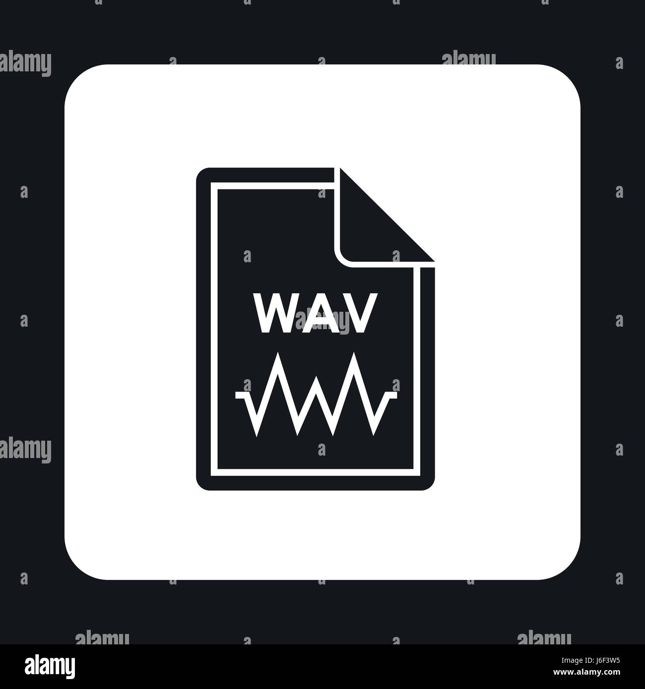File WAV icon, simple style Stock Vector Image & Art - Alamy