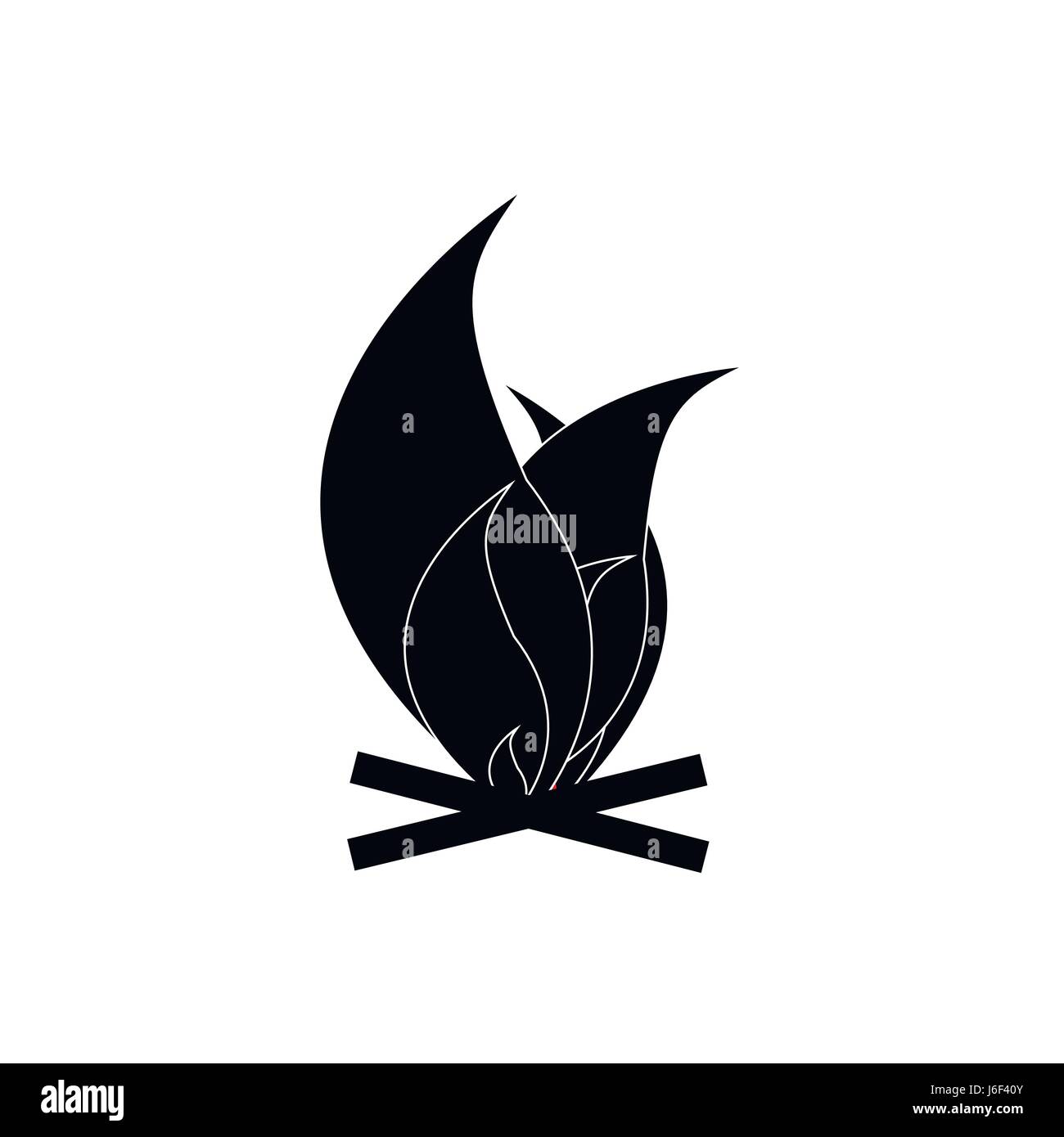 Fire icon, simple style Stock Vector Image & Art - Alamy