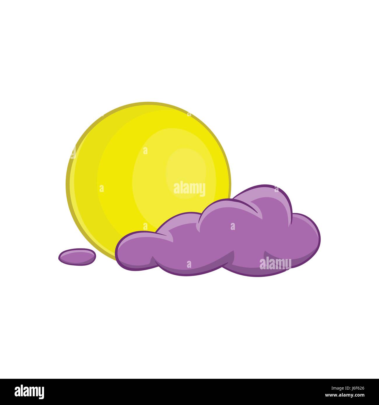 Halloween full moon icon, cartoon style Stock Vector Image & Art - Alamy