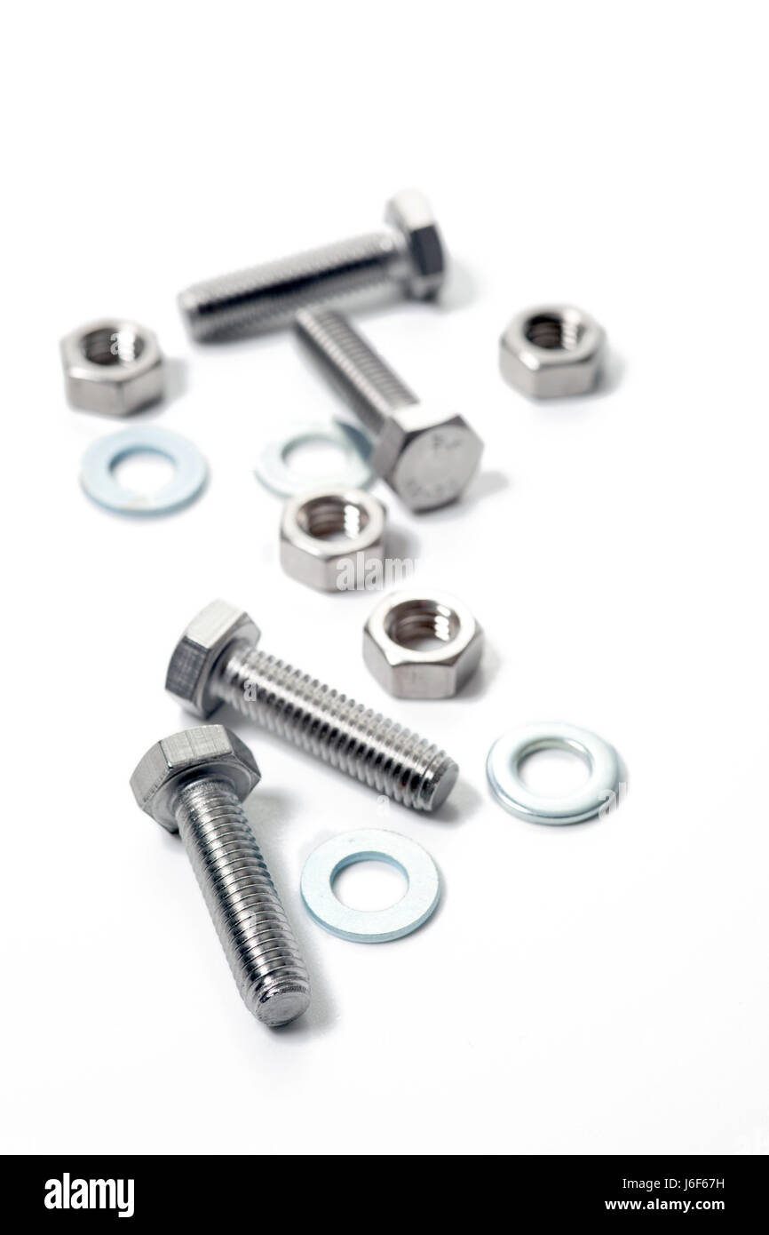 industry screw steel metal mechanic construction tool build macro close ...