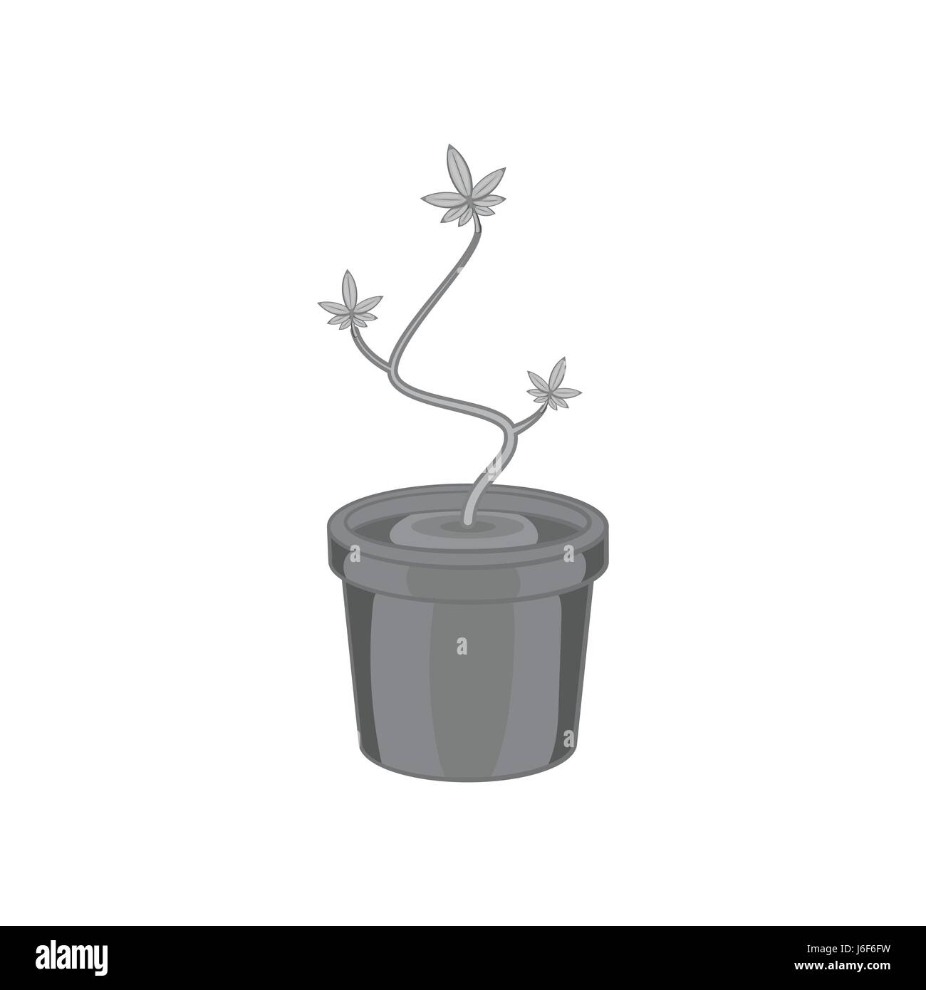 Pot marijuana icon, black monochrome style Stock Vector Image & Art - Alamy