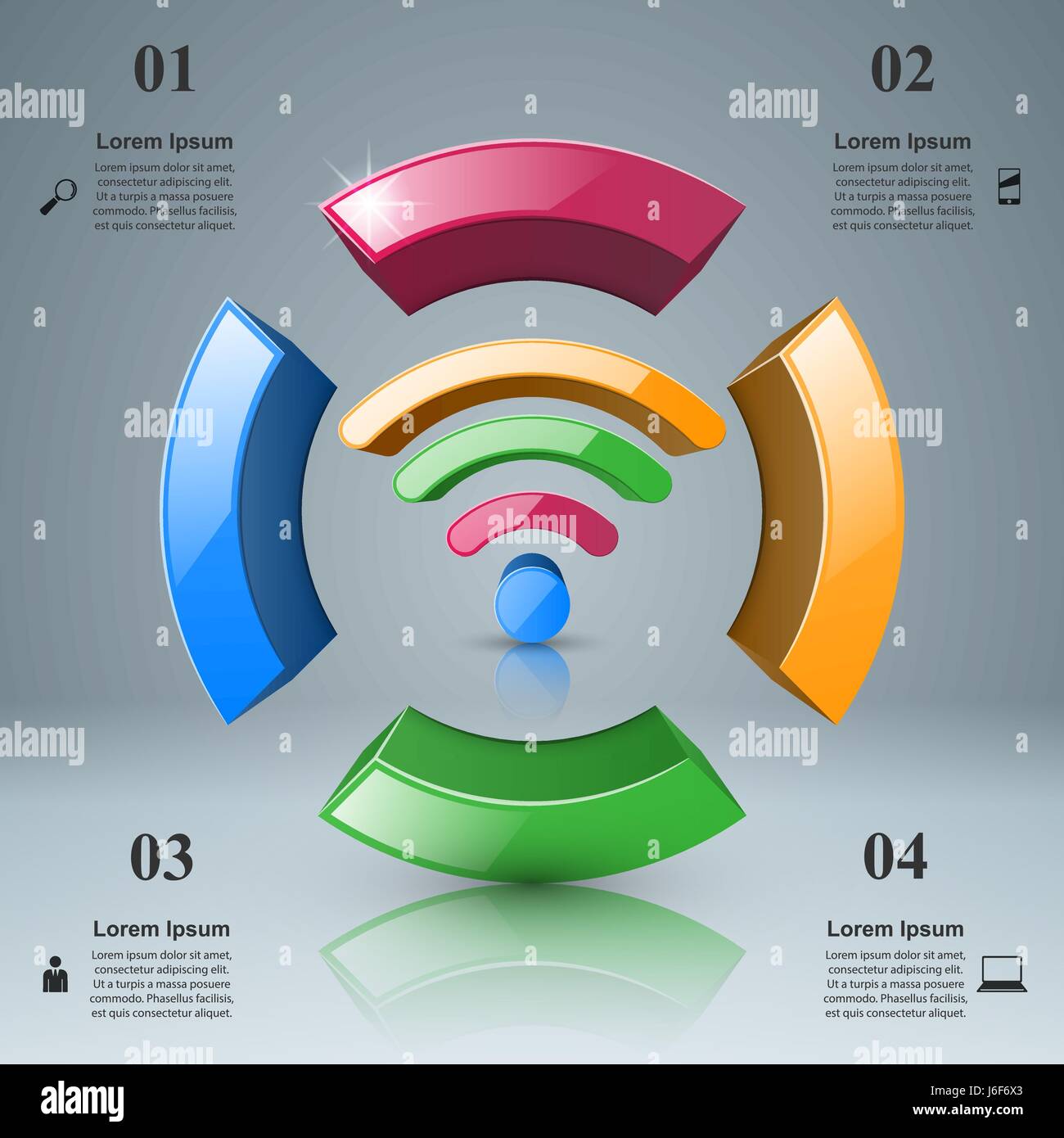 Business infographics. Wi-fi icon Stock Vector Image & Art - Alamy