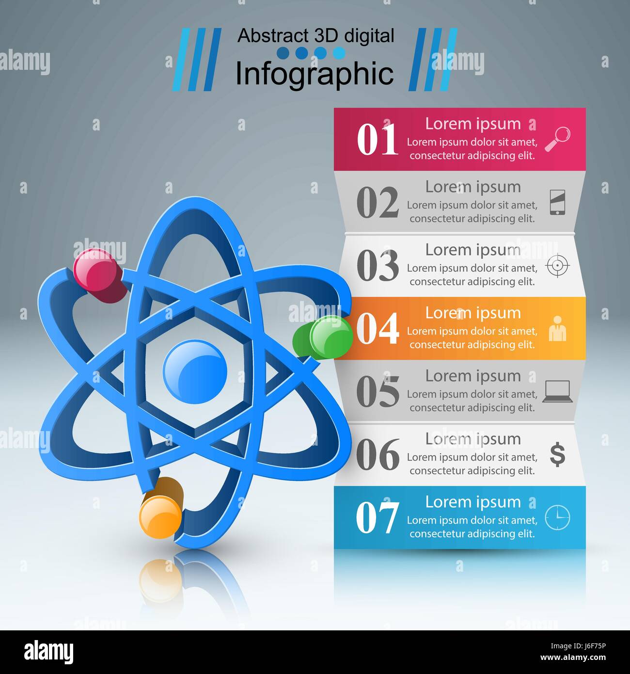 Business infographics. Atom icon Stock Vector Image & Art - Alamy