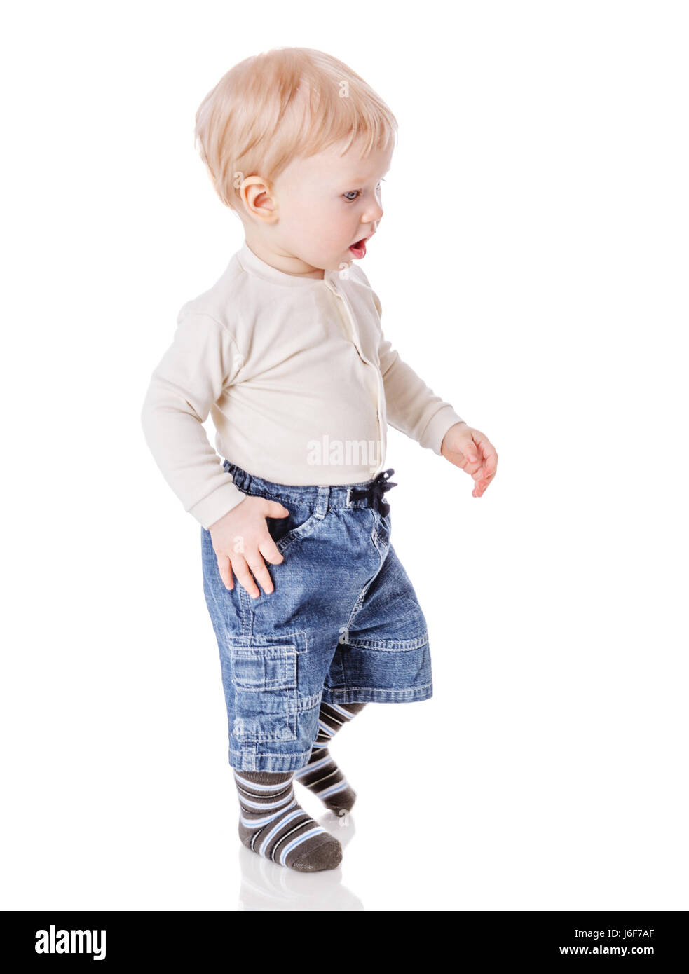 Boy running profile hi-res stock photography and images - Alamy