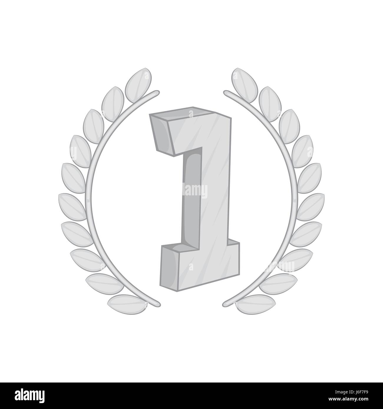 First number with laurel wreath icon Stock Vector Image & Art - Alamy