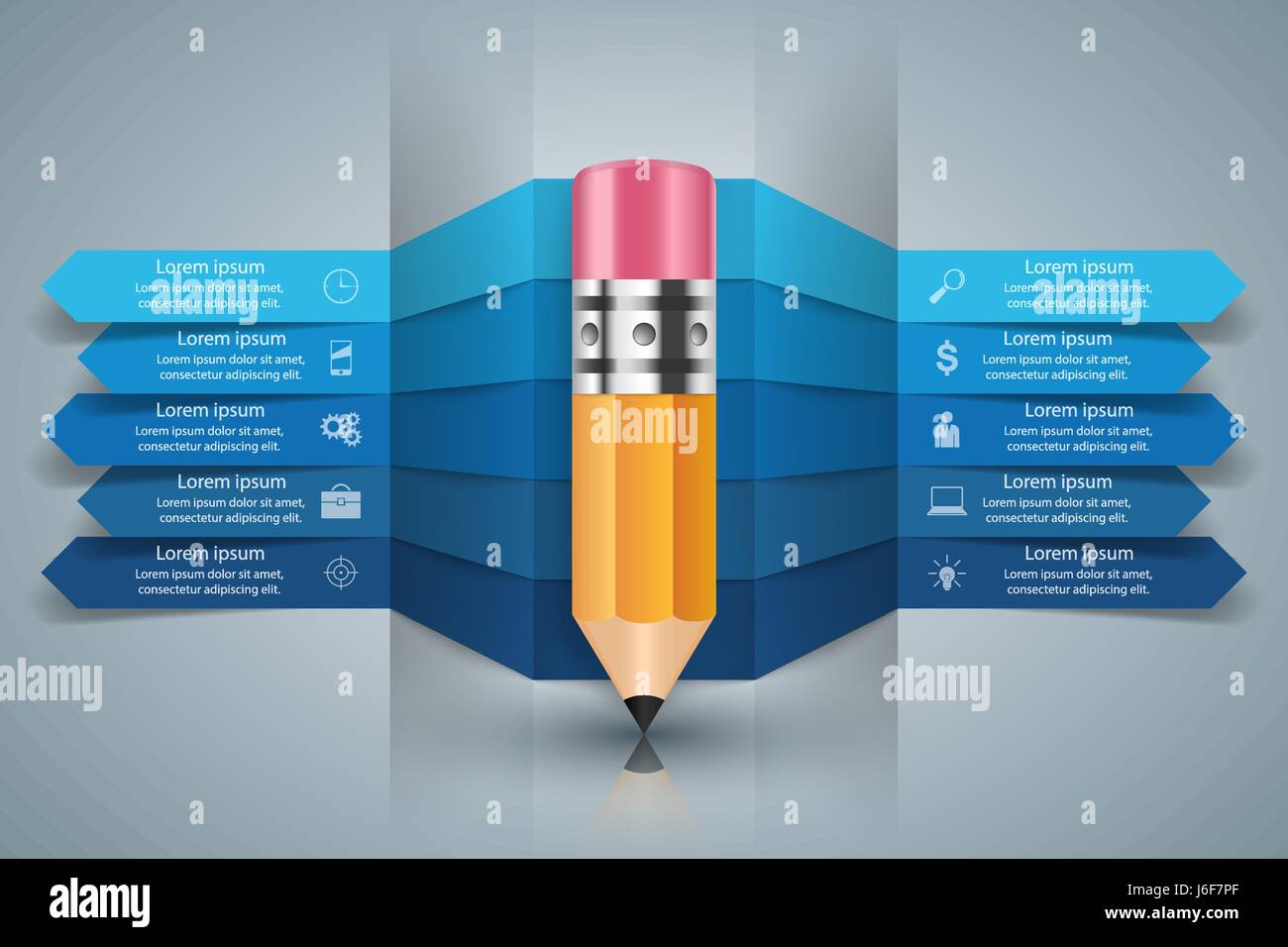 Business Infographics. Pencil icon Stock Vector Image & Art - Alamy