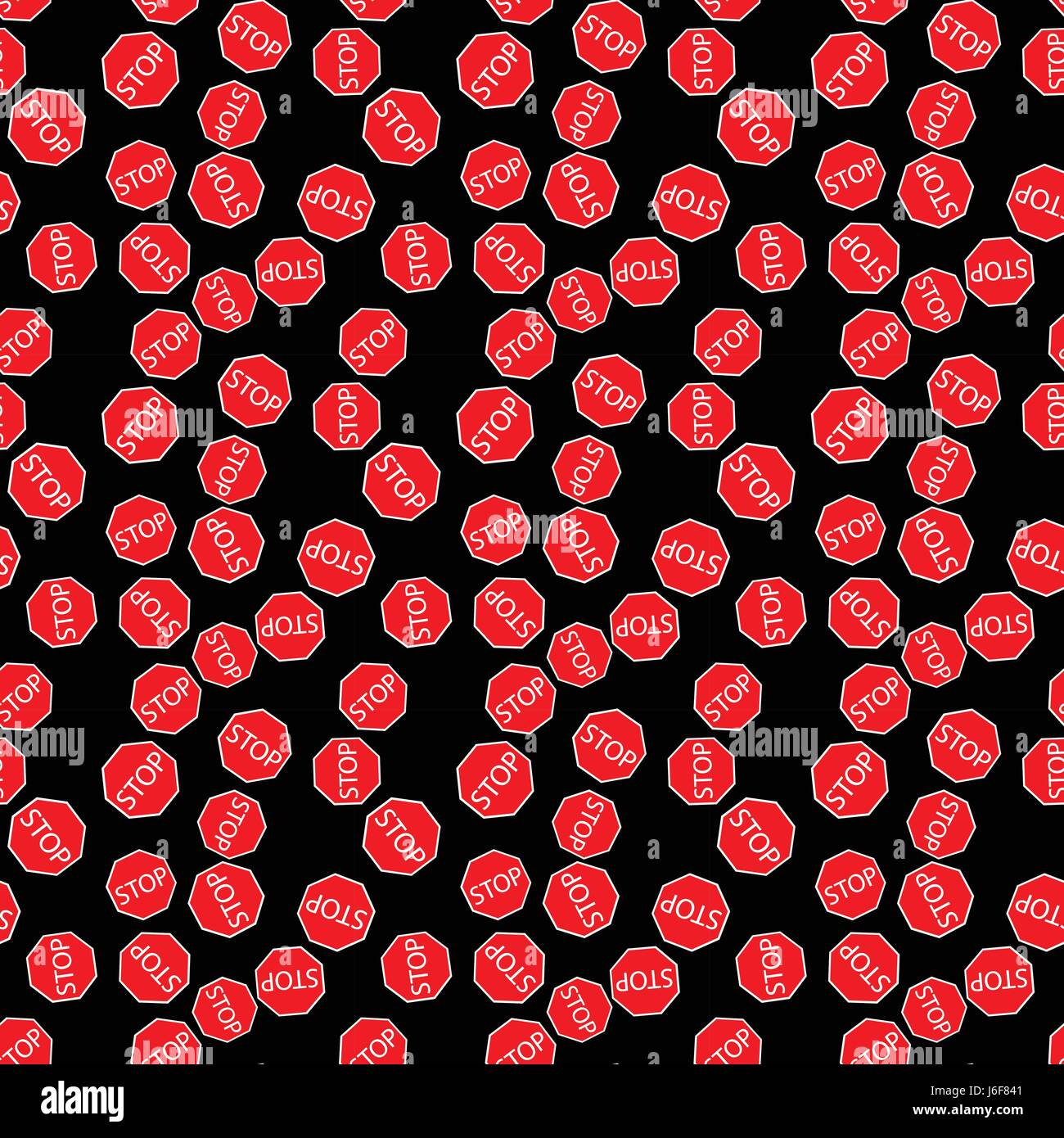 seamless pattern with road sign stop. vector Stock Vector Image & Art ...