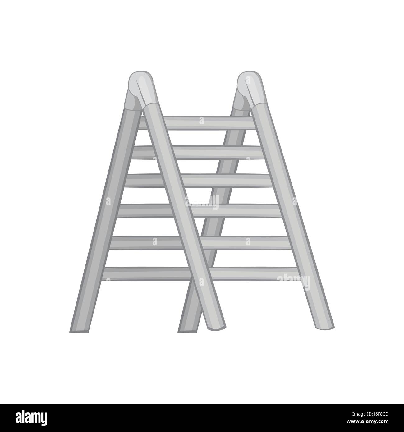 Wooden stairway black metal Stock Vector Images - Alamy