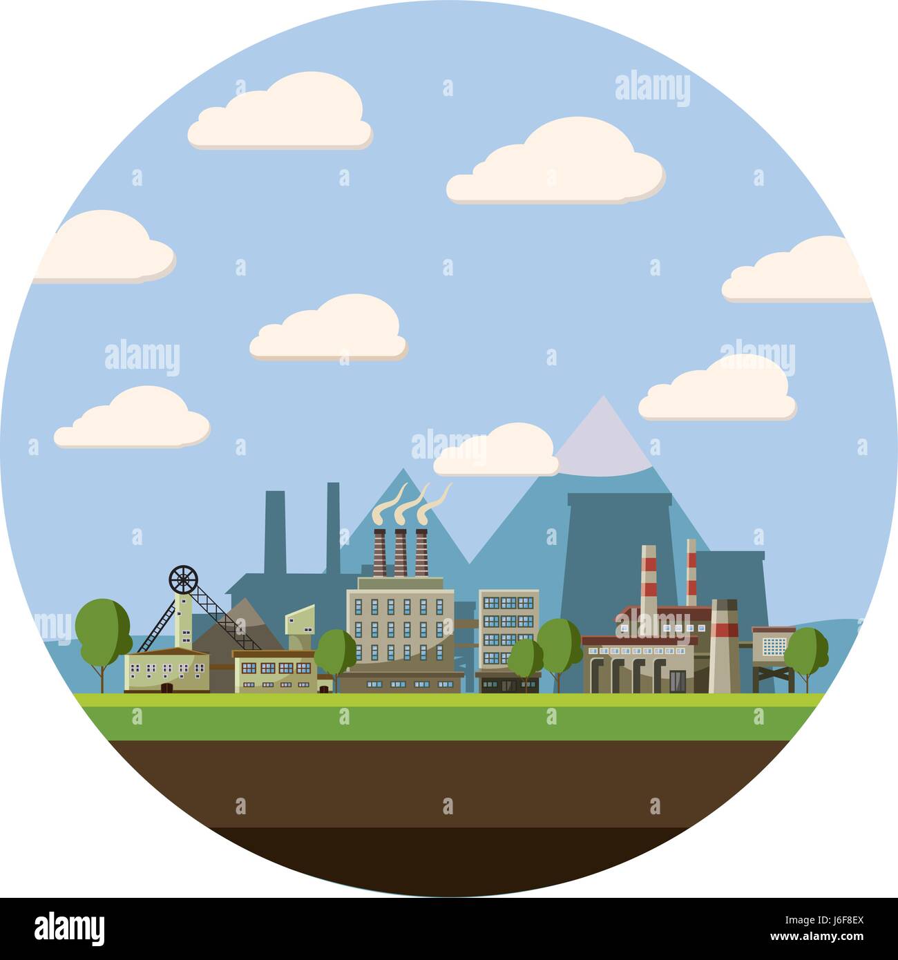 Industrial factory building concept Stock Vector Image & Art - Alamy