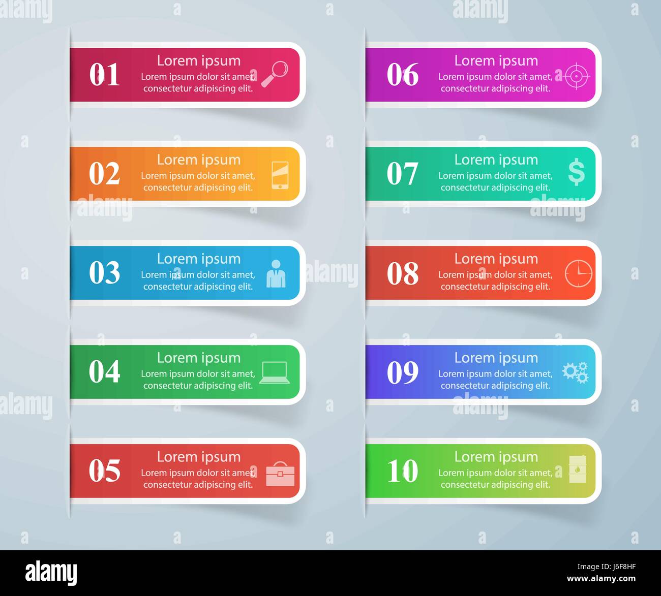 10 options infographic hi-res stock photography and images - Alamy