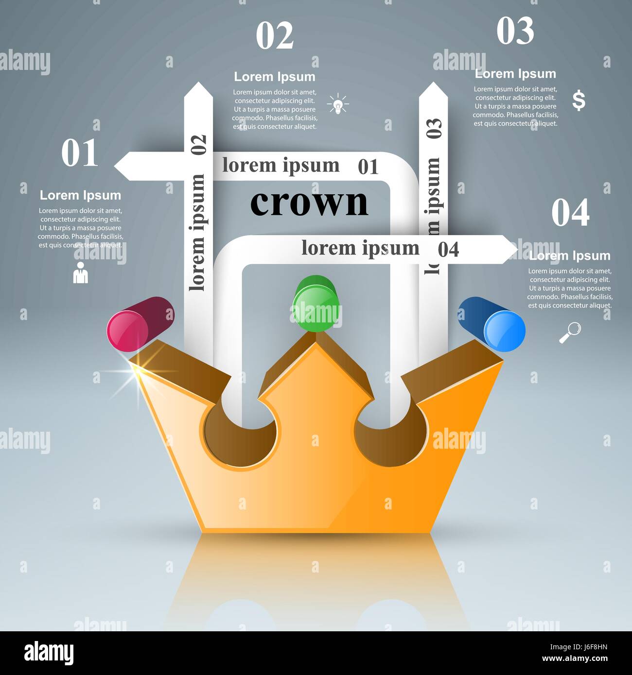 Crown icon. Business abstract Infographics Stock Vector Image & Art - Alamy