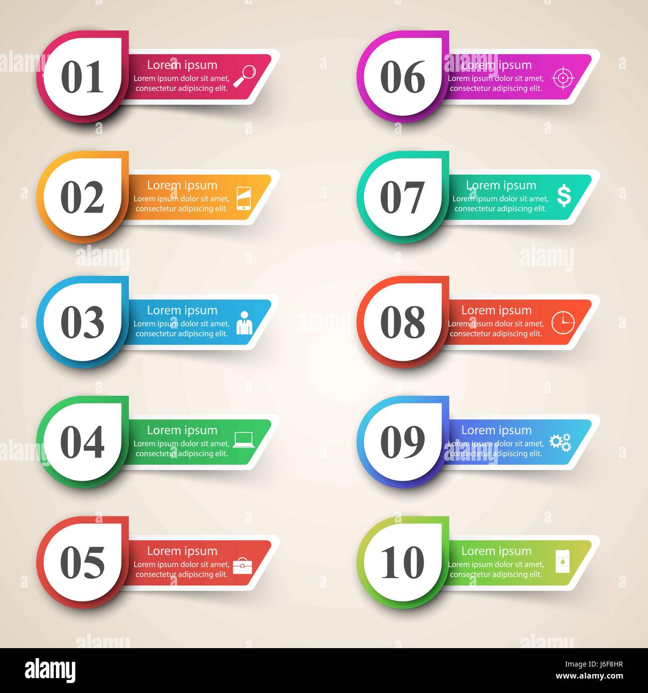 Infographic design. List of 10 items Stock Vector Image & Art - Alamy