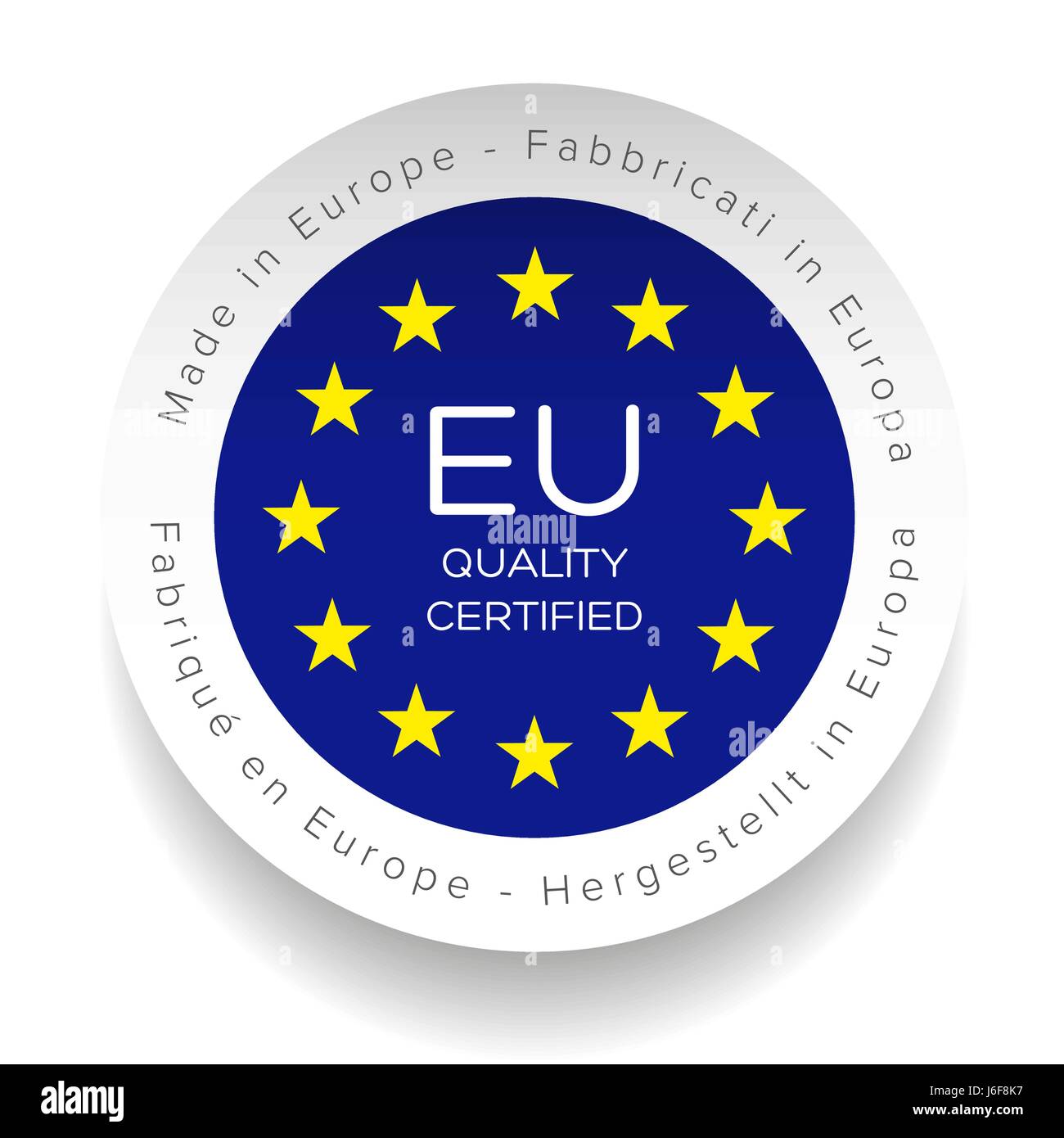 Eu Quality Certified logo sticker vector Stock Vector Image & Art - Alamy