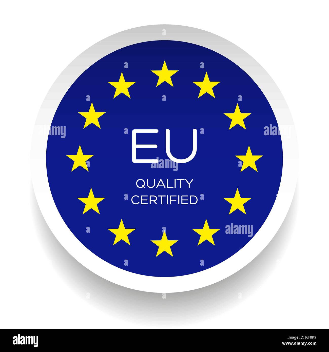 Eu Quality Certified logo sticker vector Stock Vector Image & Art - Alamy