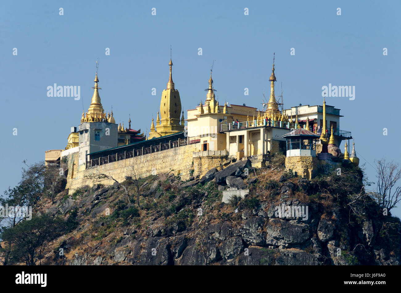Hilltop monastery, Mount Popa, near Bagan, Myanmar Stock Photo - Alamy