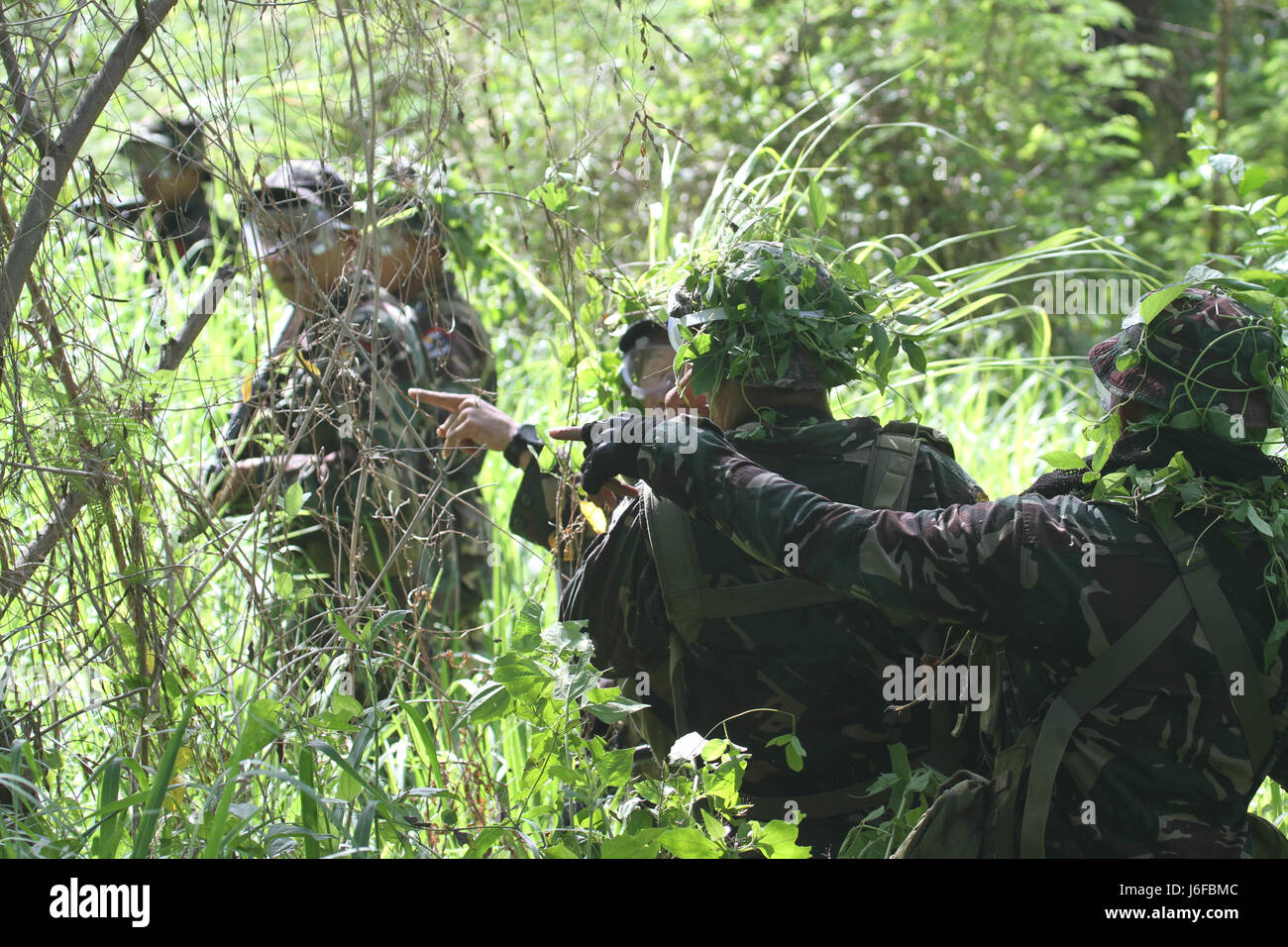 Philippine Soldiers, 1st Scout Ranger Regiment, along with U.S. service ...