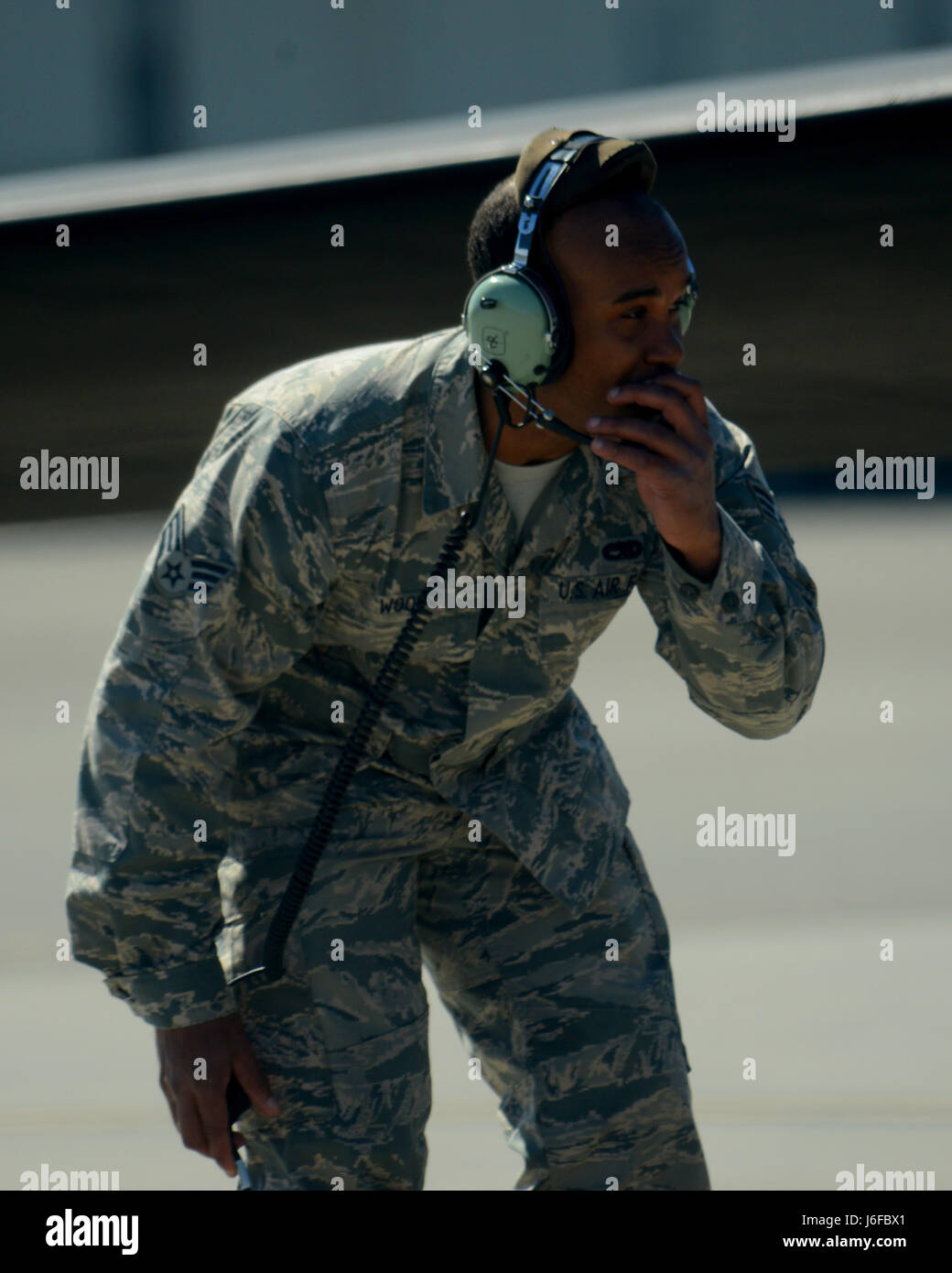 Senior Airman Aaron Wood, 9th Aircraft Maintenance Squadron crew chief ...