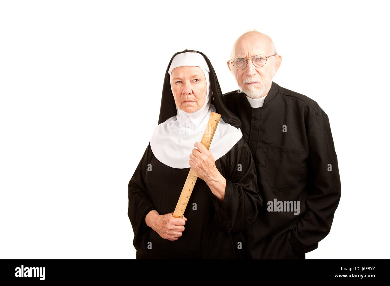 woman ruler priest nun collar elderly father daddy dad senior senior ...