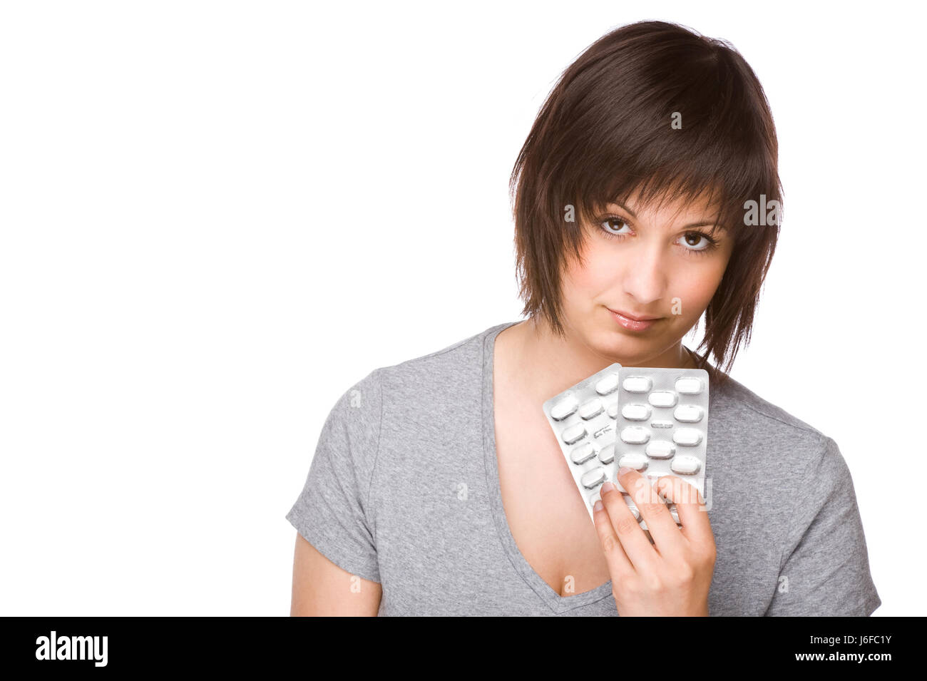 woman with tablets Stock Photo - Alamy
