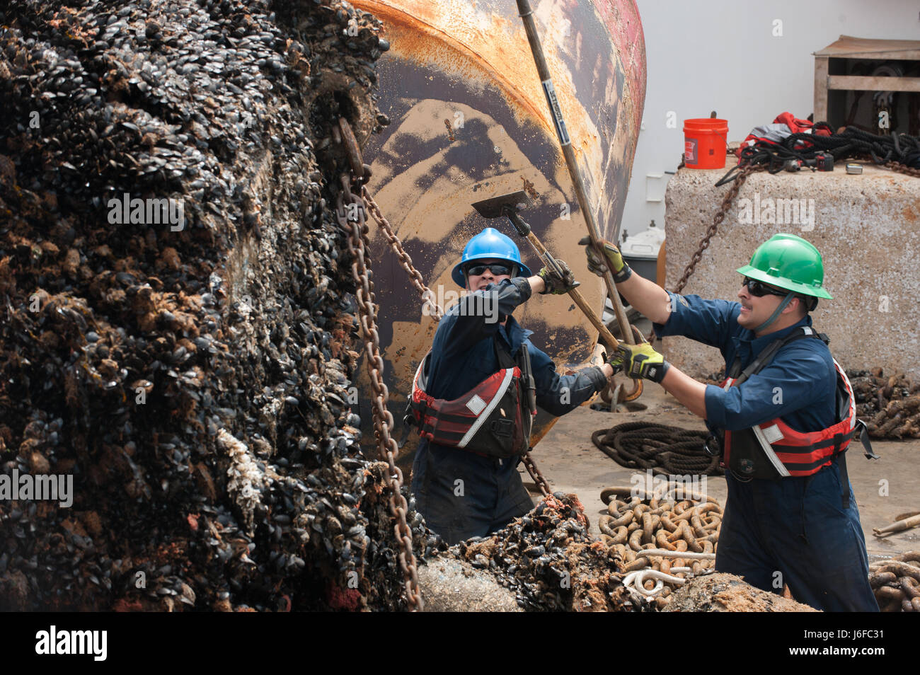 Coast Guard Cutter Oak crewmembers, Seaman Matthew Perez and Seaman ...