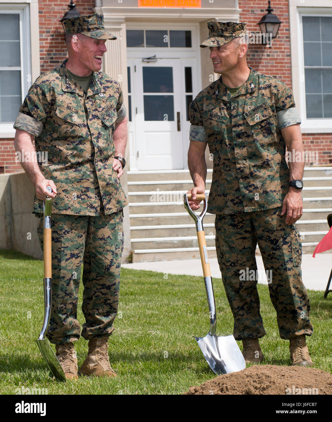 U.S. Marine Corps Lt. Gen. Robert S. Walsh, left, deputy commandant for ...