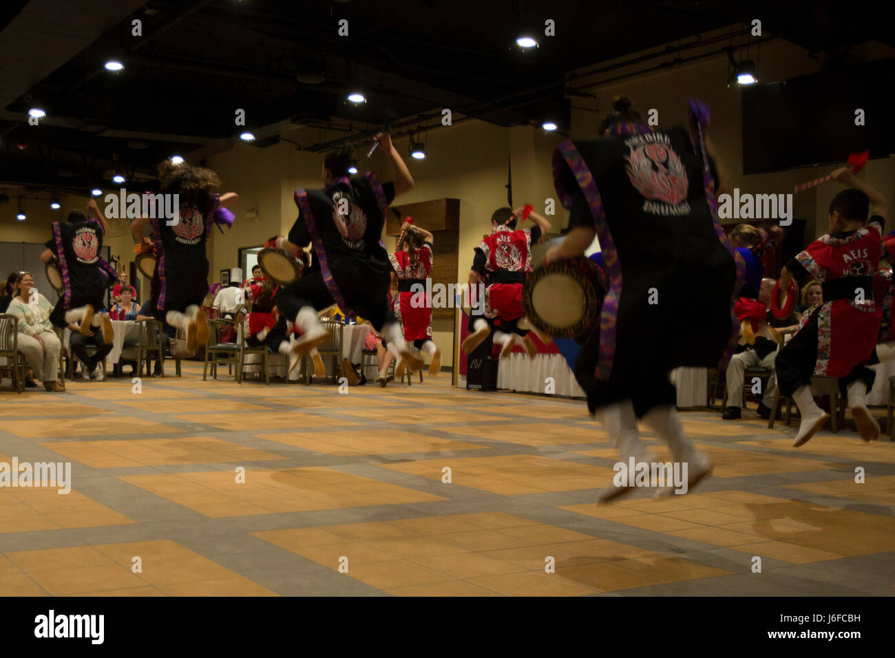 Amelia Earhart Intermediate School’s Firebird Drummers perform during ...