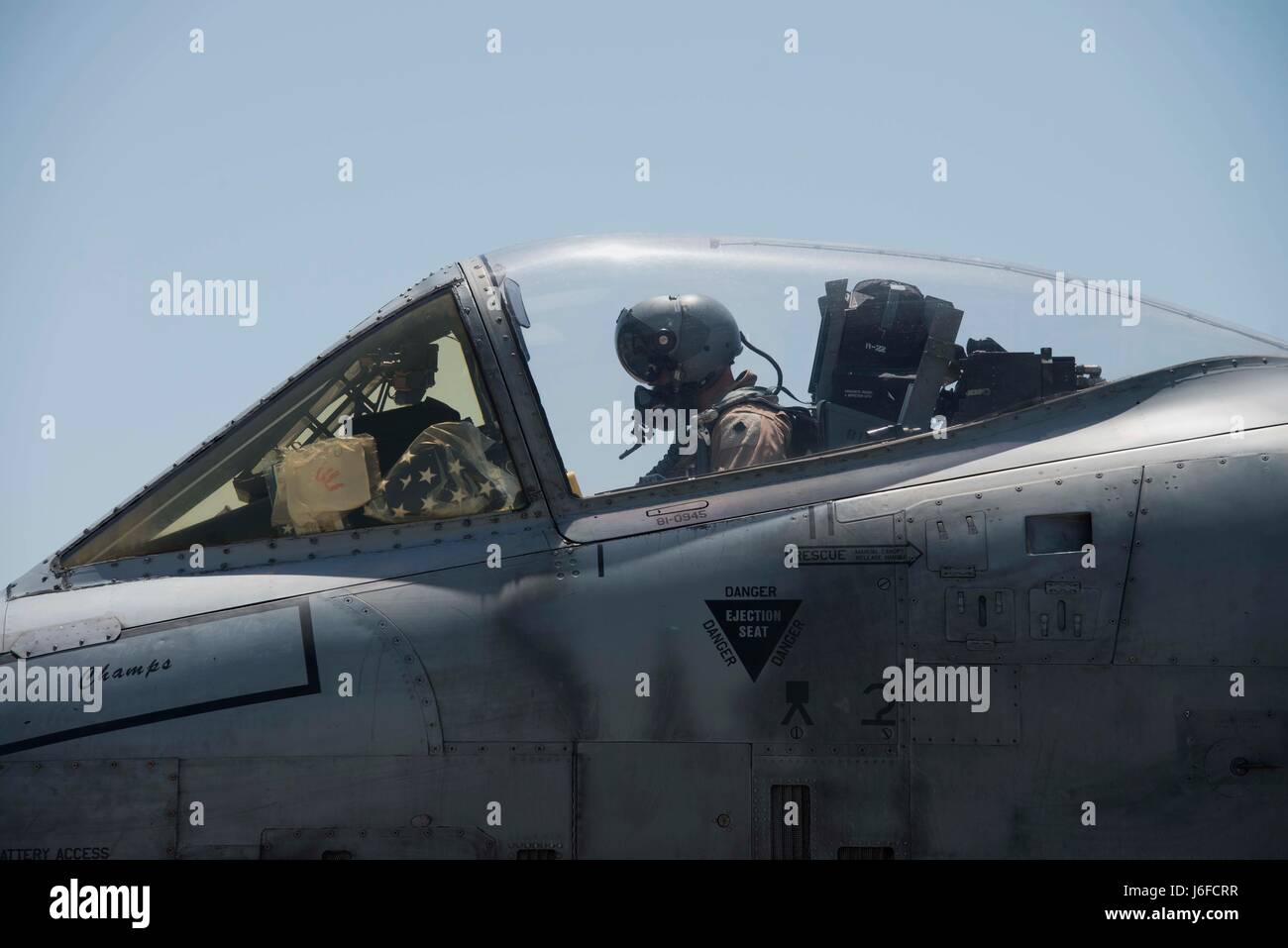 A U.S. Air Force pilot with the 354th Expeditionary Fighter Squadron ...