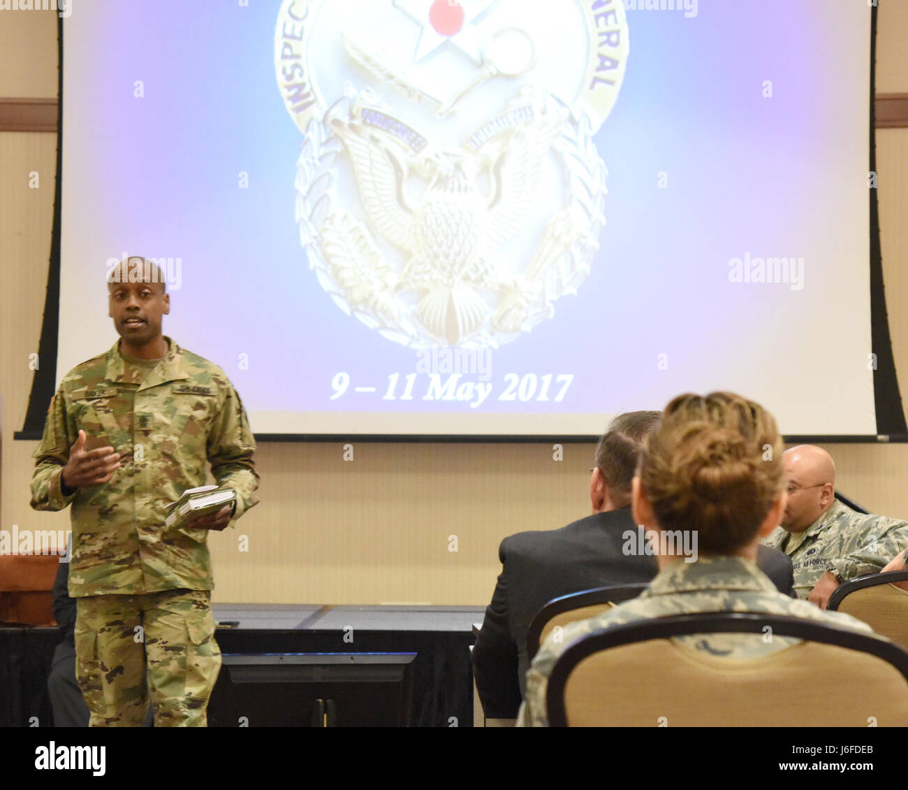 Army Sgt. Maj. Sean Baker, Senior Enlisted Leader to the Inspector ...