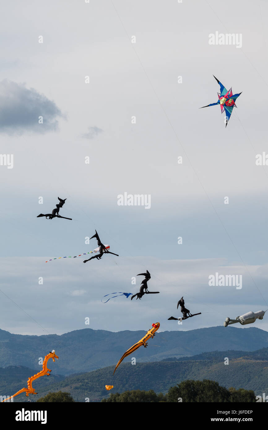 A view of many colorful kites Stock Photo - Alamy