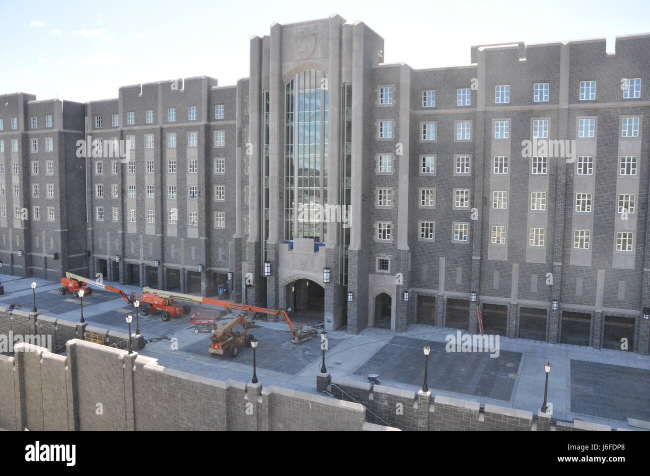 Front exterior of Davis Barracks under construction. U.S. Military ...