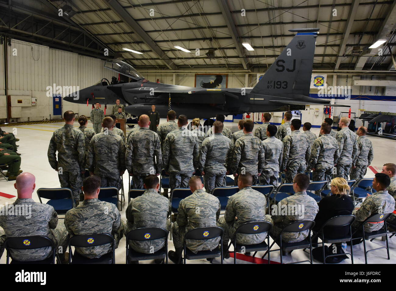 Airmen from the 4th Aircraft Maintenance Squadron recite the Mechanics ...